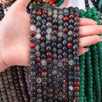China 8mm African Blood Stone Beads 45cm Strand Natural Gemstone for Jewelry Making DIY for sale