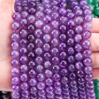 China Round Semi Precious Purple Stone 6mm Amethyst Gemstone Beads for sale