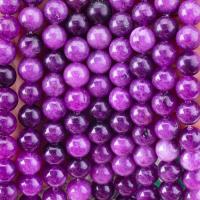 China 8mm Dark Violet Jade Gemstone Beads 45cm Strand Healing Crystal Stone for Jewelry Making for sale