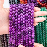 China 8mm Dark Violet Jade Gemstone Beads 45cm Strand Healing Crystal Stone for Jewelry Making for sale