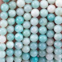 China 8mm Blue Amazonite Gemstone Beads Healing Crystal Stone Beads For Jewelry Making for sale