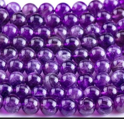 China Natural Dark Amethyst Gemstone Loose Beads 4-12mm Round Strands for DIY Jewelry Making for sale