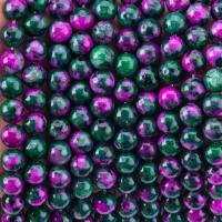 China Natural Epidote Gemstone Beads 8mm Round Dark Ruby Zoisite Healing Crystal Stone Strand for Jewelry Making for sale