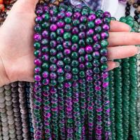 China Natural Epidote Gemstone Beads 8mm Round Dark Ruby Zoisite Healing Crystal Stone Strand for Jewelry Making for sale