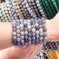 China Natural Grey Cloudy Quartz Loose Bead Strands 4-12mm Round Semi Precious Stone for DIY Jewelry Making for sale