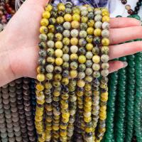 China Gemstone Polished 6mm 8mm Yellow Howlite Beads For Crafts Making for sale