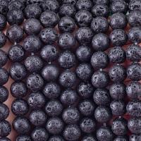 China 8mm Natural Volcanic Gemstone Beads 45cm Strand for Jewelry Making Healing for sale