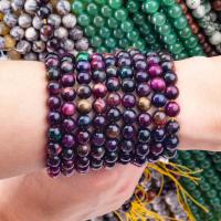 China Natural Rainbow Tiger's Eye Loose Bead Strands 4-12mm Semi Precious Stone for DIY Jewelry Making for sale