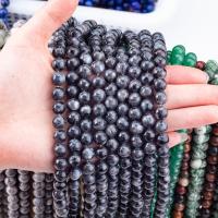 China Natural Black Labradorite Loose Bead Strands 4-12mm Semi Precious Stone for DIY Jewelry Making for sale