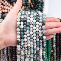China 8mm Tree Agate Gemstone Beads Healing Crystal Stone Beads For Jewelry Making for sale