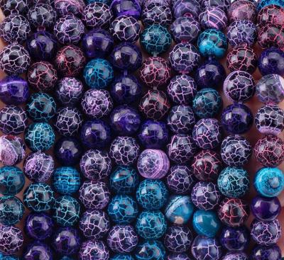 China Natural Shinny Weathered Agate Loose Bead Strands 4-12mm Round Semi Precious Stone for DIY Jewelry Making for sale