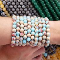 China Natural Shoushan Stone Jasper Loose Bead Strands 4-12mm Round for DIY Jewelry Making for sale