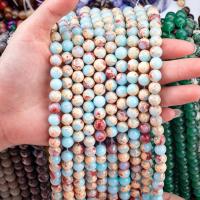 China Natural Shoushan Stone Jasper Loose Bead Strands 4-12mm Round for DIY Jewelry Making for sale