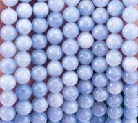 China Natural Dark Aquamarine Gemstone Beads 4-12mm Round Loose Bead Strands for Jewelry Making for sale
