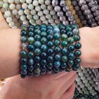 China Round Moss Agate Bead 4mm Gemstone Beads For DIY Jewelry Making for sale