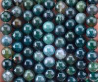 China Round Moss Agate Bead 4mm Gemstone Beads For DIY Jewelry Making for sale