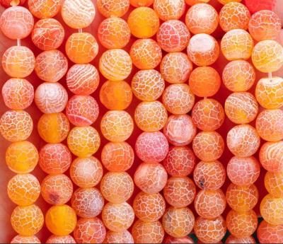 China Natural Orange Weathered Agate Loose Bead Strands 2mm-12mm Semi Precious Gemstones for Jewelry Making for sale