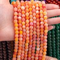 China Natural Orange Weathered Agate Loose Bead Strands 2mm-12mm Semi Precious Gemstones for Jewelry Making for sale