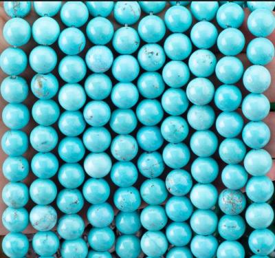 China Natural Turquoise Round Bead Strands 4-12mm for DIY Jewelry Making and Healing Crystal Applications for sale