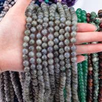 China 8mm Labradorite Gemstone Beads 45cm Strand for Jewelry Making - 35g Natural Gray Stone for sale