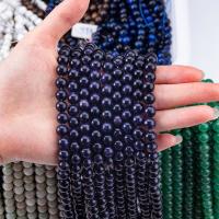 China 8mm Blue Sandstone Beads 45cm Strands for Jewelry Making - 35g Natural Stone DIY Craft Supplies for sale