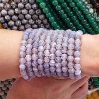 China Natural Grey Weathered Agate Loose Bead Strands 4-12mm Round Semi Precious Stone for DIY Jewelry Making for sale