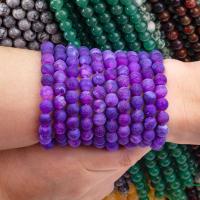 China Natural Purple Weathered Agate Loose Bead Strands 4-12mm Semi Precious Stone for DIY Jewelry Making for sale