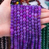 China Natural Purple Weathered Agate Loose Bead Strands 4-12mm Semi Precious Stone for DIY Jewelry Making for sale