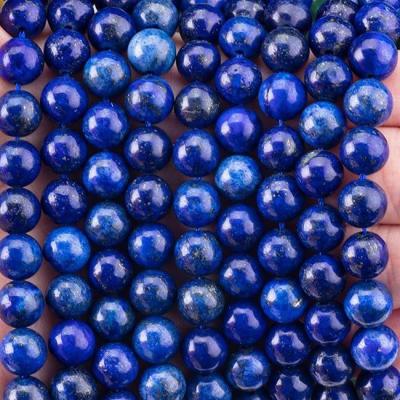 China Dark Lapis Lazuli Gemstone Beads 8mm 45cm Strand for Jewelry Making DIY Healing for sale