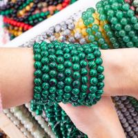 China 8mm Natural Malachite Gemstone Beads 45cm Strand for Jewelry Making Healing for sale