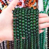 China 8mm Blackish Green Jade Round Smooth Bulk Beads for Jewelry Making DIY for sale