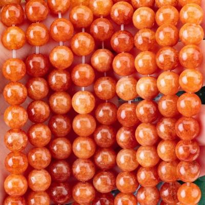 China 8mm Darker Red Aventurine Round Loose Beads Natural Crystal Healing Gemstone for Jewelry Making for sale