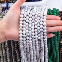 China Natural Howlite Loose Beads 8mm Round Shape for Jewelry Making Bulk Supply for sale