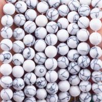 China Natural Howlite Loose Beads 8mm Round Shape for Jewelry Making Bulk Supply for sale