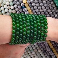 China Green Jade Loose Bulk Round  Bead Custom Multi-Size Bead For Jewelry Making for sale
