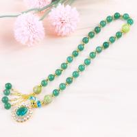 China Oval Shape Green Aventurine Stone Bead Bracelet Double Layer for sale