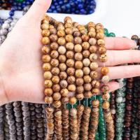 China 8mm Picture Jasper Gemstone Beads 45cm Strand Healing Crystal for Jewelry Making for sale