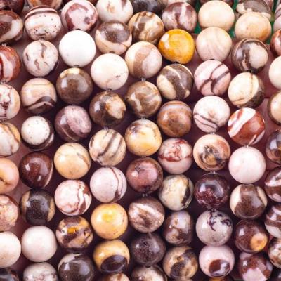 China Australian Zebra Jasper Gemstone Beads 8mm 45cm Strand for Jewelry Making Healing Crystal for sale