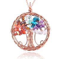 China Chakra Gemstone Bracelet with Tree Pendant - 2.6x2 inch Size, 22g Weight, Custom Logo Available for sale