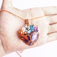 China Green Aventurine Heart Chakra Crystal Stone Necklace 5.1×4.2cm 27g Handmade Spiritual Meditation Jewelry for sale