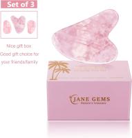 China Natural Polished Rose Quartz Gua Sha Board - 25 Set MOQ Facial Massage Tool for Anti-Aging Skin Care for sale