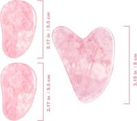 China Natural Polished Rose Quartz Gua Sha Board - 25 Set MOQ Facial Massage Tool for Anti-Aging Skin Care for sale