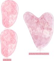 China Natural Polished Rose Quartz Gua Sha Board - 25 Set MOQ Facial Massage Tool for Anti-Aging Skin Care for sale