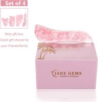 China Natural Pink Rose Quartz Gua Sha Board - 100% Crystal Stone Facial Massage Tool for Face, Neck & Back Care for sale