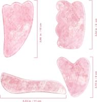 China Natural Pink Rose Quartz Gua Sha Board - 100% Crystal Stone Facial Massage Tool for Face, Neck & Back Care for sale