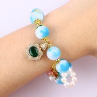 China Natural Persian Jade Gemstone Bracelet 20cm Handmade Adjustable Beaded Bracelet for Party Daily Wear for sale