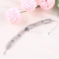 China Handmade Natural Moonstone Beaded Bracelet 20cm Adjustable Charm Bracelet for Party Daily Wear for sale