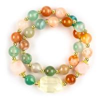 China Handmade Natural Blossoms Agate Stone Bracelet 36cm Adjustable Charms Jewelry for Party Daily Gift for sale