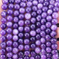 China 8mm Violet Galaxy Agate Gemstone Beads 45cm Strand Healing Crystal for Jewelry Making for sale