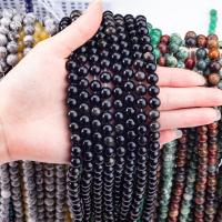 China 8mm Golden Obsidian Gemstone Beads 45cm Strand for Jewelry Making Healing Crystal for sale